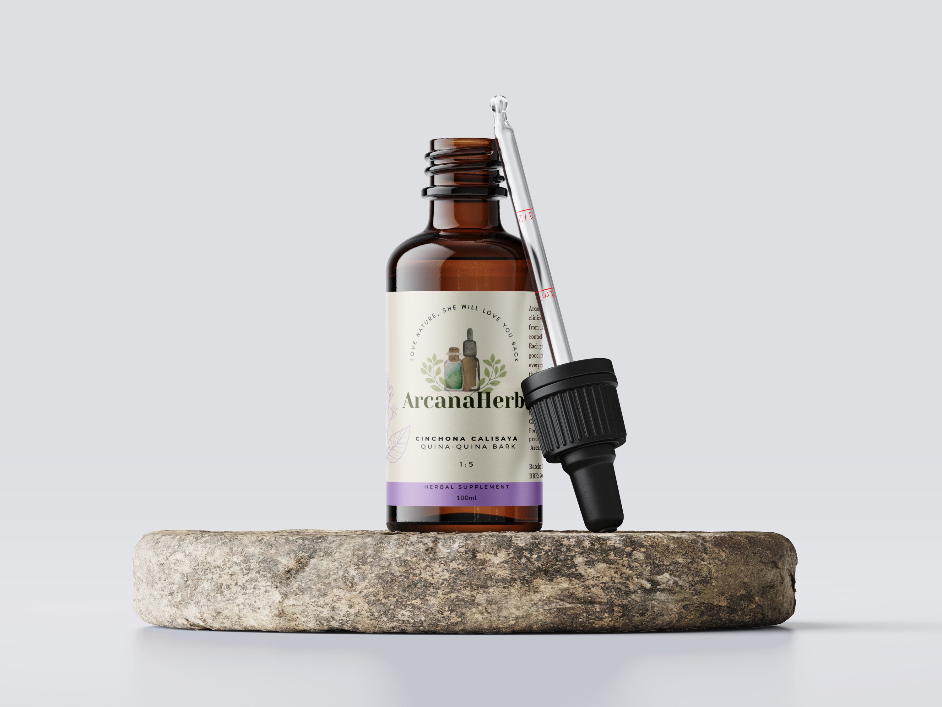 Quinine tincture. Cinchona bark. Cinchona calisaya. 1:5. 100ml – ArcanaHerb