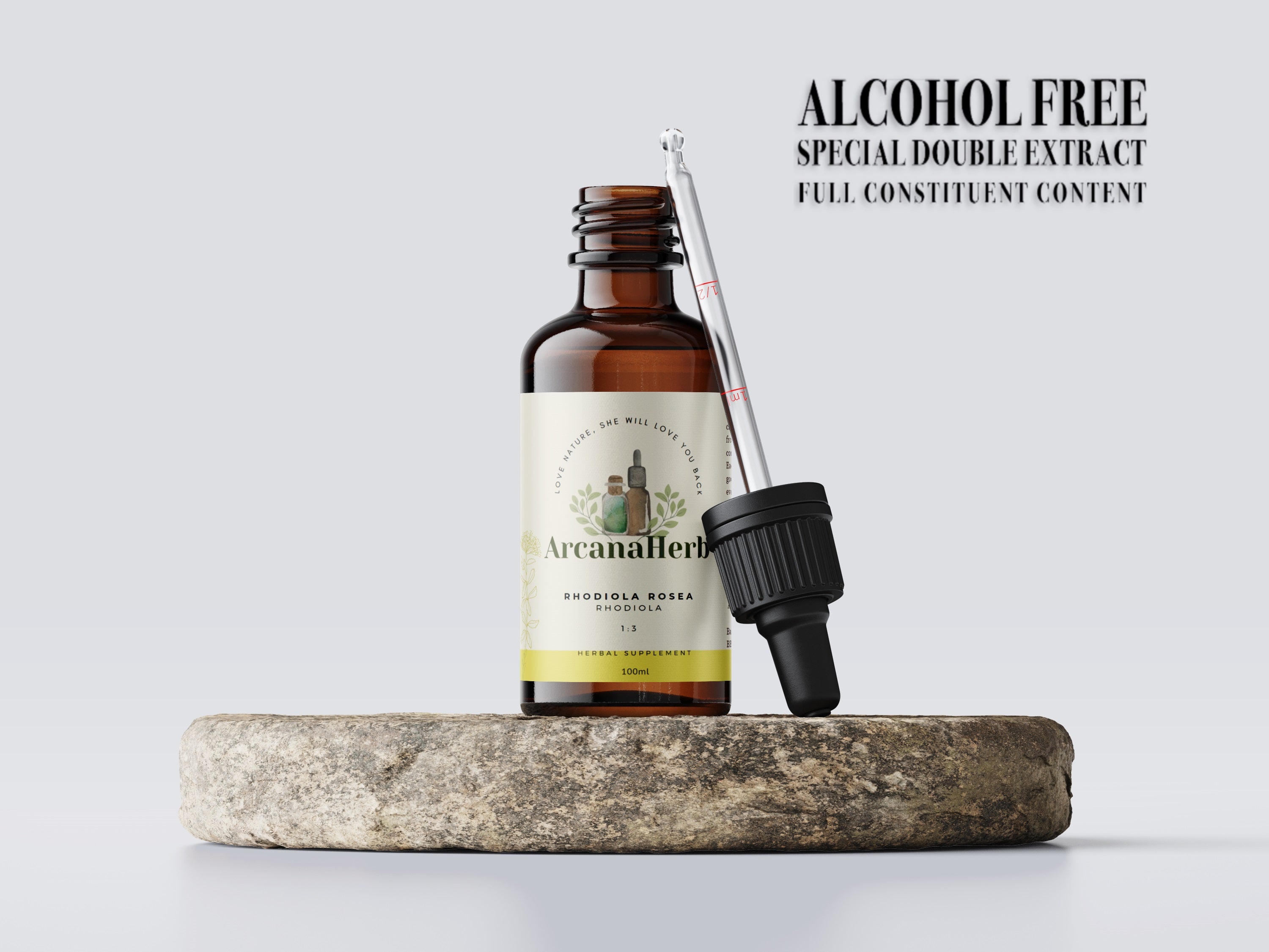Alcohol Free Rhodiola Rosea Tincture 1:3. 50ml, 100ml. – ArcanaHerb